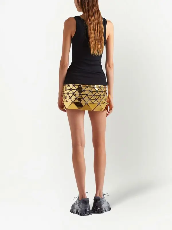 Prada Ribbed-knit Jersey Tank Top - Black