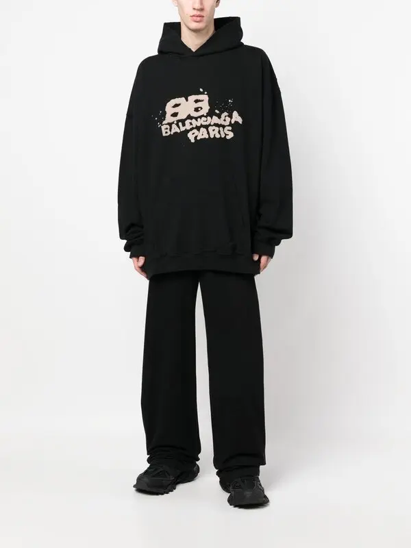 Balenciaga Graffiti Logo Cotton Hoodie