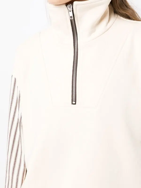 Goen.j Striped Layered Poplin Shirt-sweatshirt