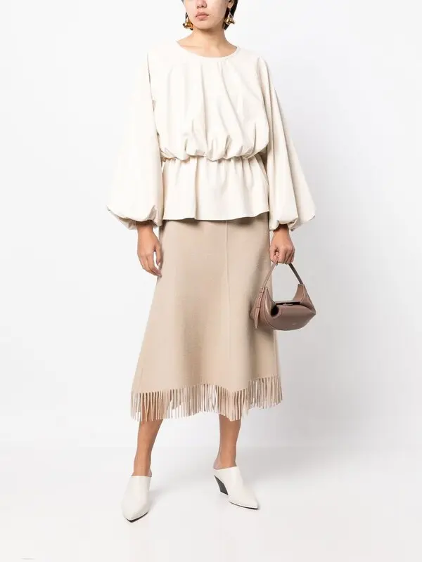 Goen.j Puffer Faux-leather Blouse