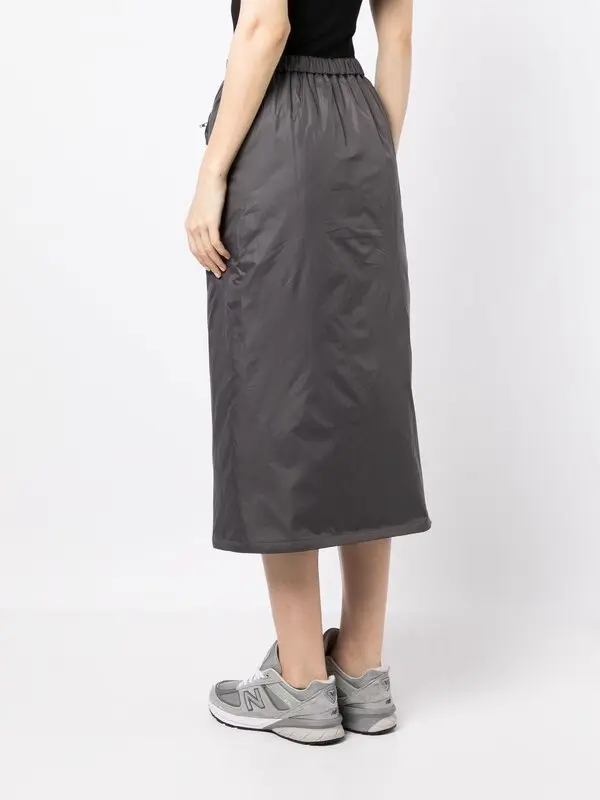 Goen.j Wrap-effect Quilted Midi Skirt