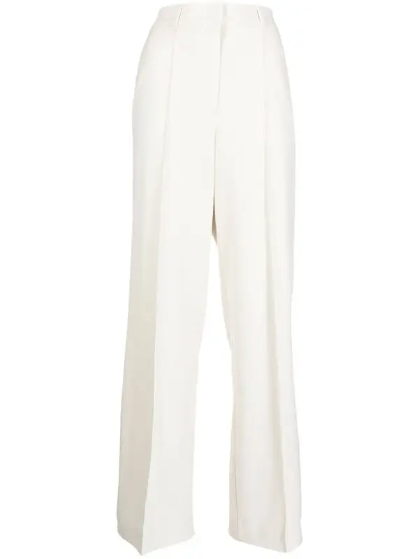 Goen.j Twill Straight-leg Trousers - White