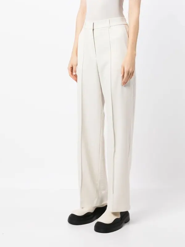 Goen.j Twill Straight-leg Trousers - White