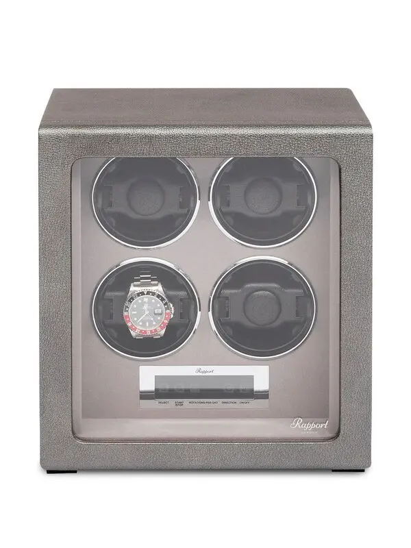 RAPPORT LONDON Quantum Quad Watch Winder - Silver