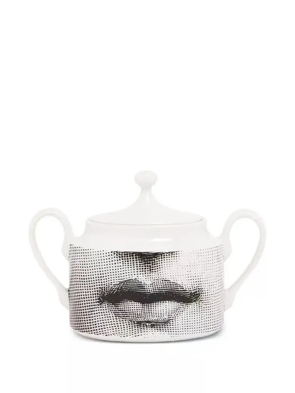 FORNASETTI Tema E Variazioni Sugar Bowl - White