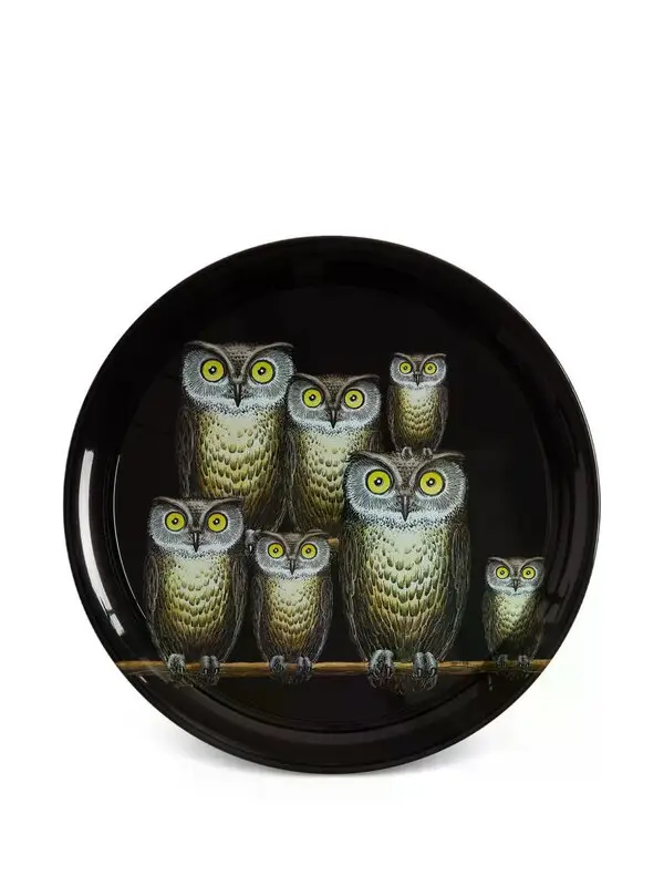 FORNASETTI Owl Tray - Black