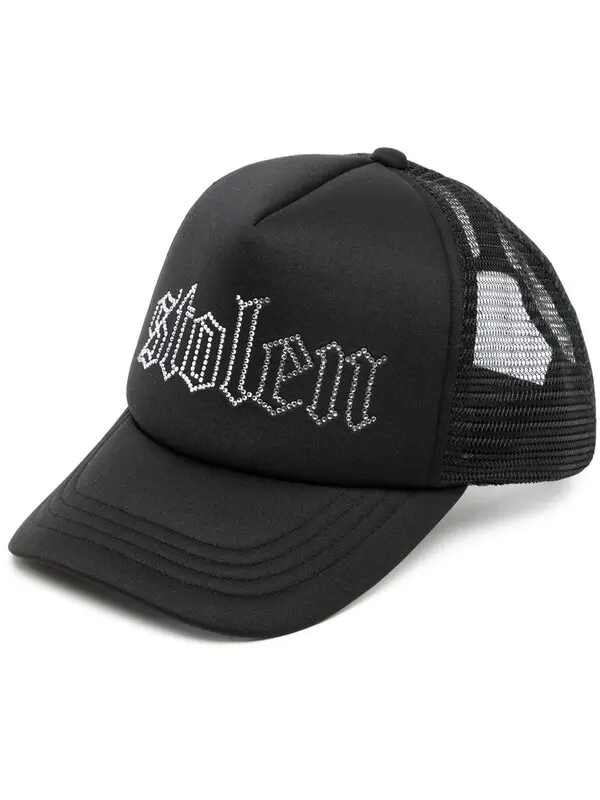 STOLEN GIRLFRIENDS CLUB Gothic-logo Trucker Hat - Black