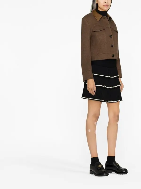 Sandro Camia Pleated Tiered Skirt