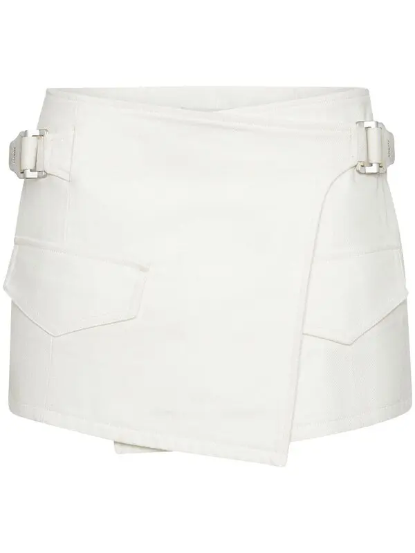 DION LEE Utility Wrap Denim Skirt