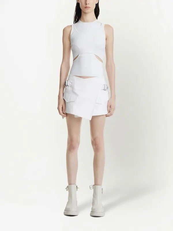 DION LEE Utility Wrap Denim Skirt