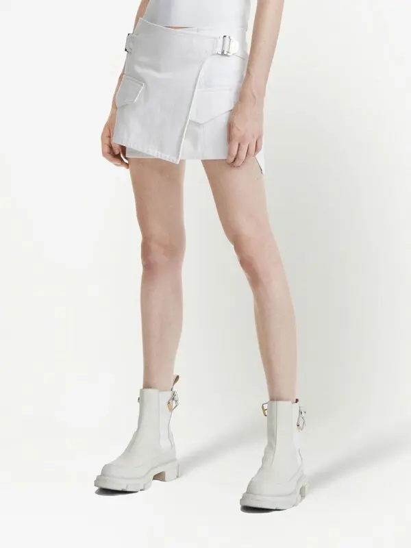 DION LEE Utility Wrap Denim Skirt