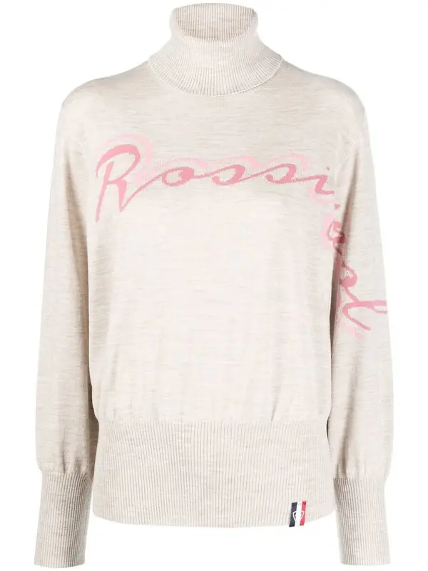 Rossignol Logo-intarsia Merino Wool-blend Jumper - Neutrals