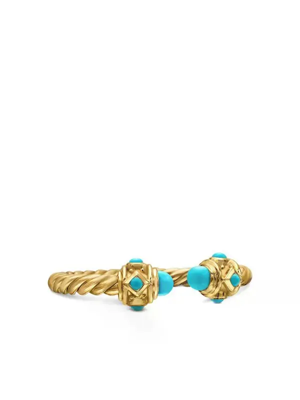 David Yurman 18kt Gold Renaissance Turquoise Ring - Yellow