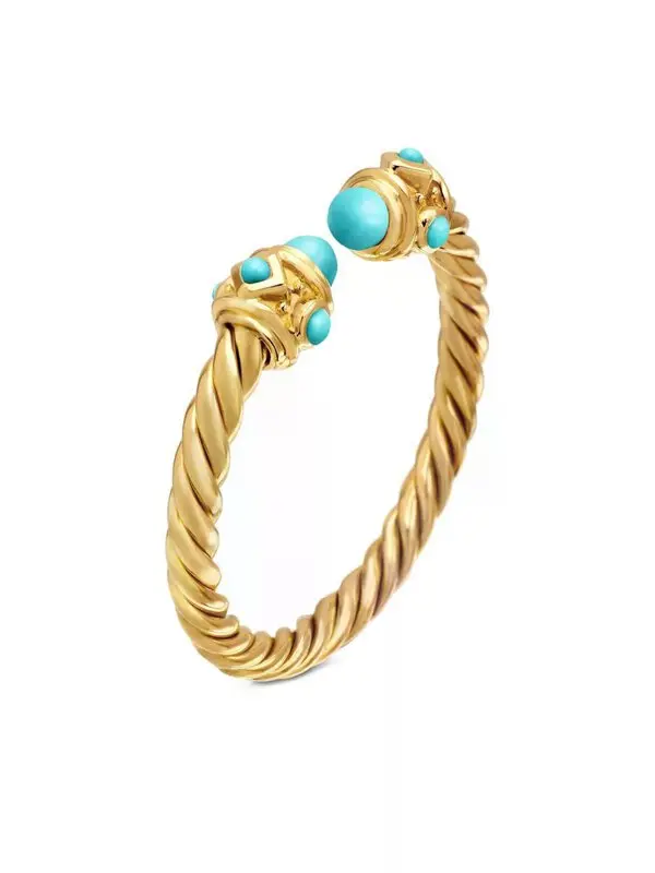 David Yurman 18kt Gold Renaissance Turquoise Ring - Yellow
