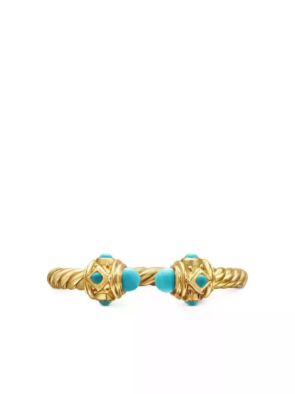 David Yurman 18kt Gold Renaissance Turquoise Ring - Yellow