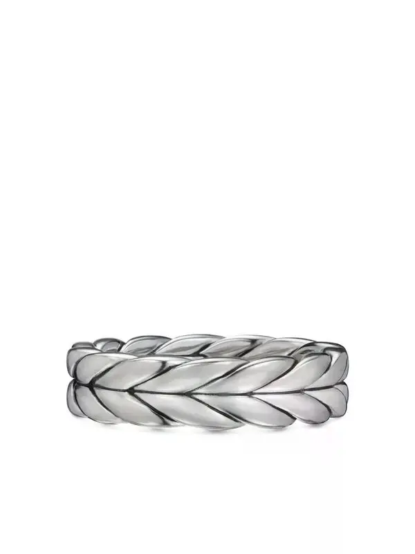 David Yurman Sterling Chevron Band Ring - Silver