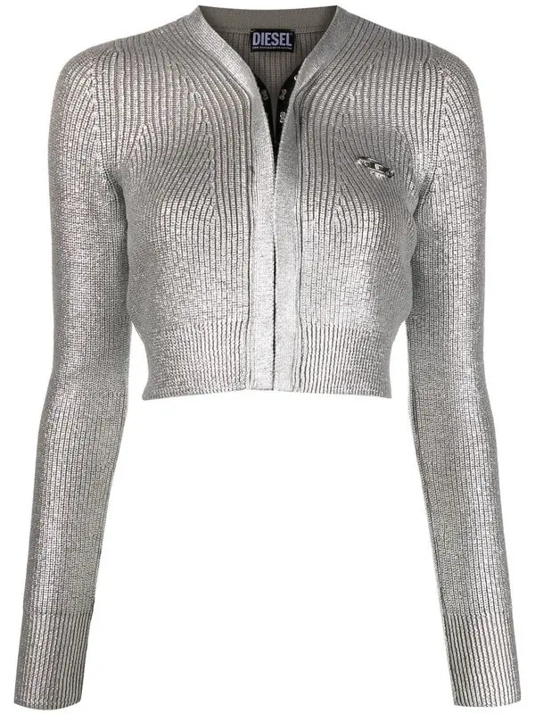 DIESEL® Cropped Wool Cardigan