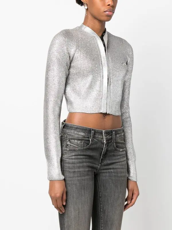 DIESEL® Cropped Wool Cardigan