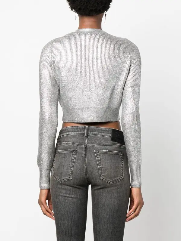 DIESEL® Cropped Wool Cardigan