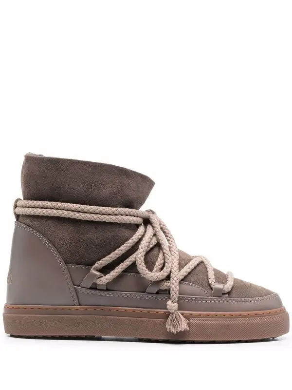 Inuikii Lace-up Shearling-lined Boots - Brown