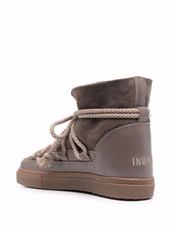 Inuikii Lace-up Shearling-lined Boots - Brown