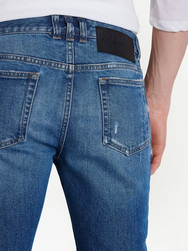 Balmain Distressed-effect Slim Jeans