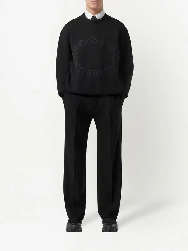 Burberry Wide-leg Pleated Trousers - Black