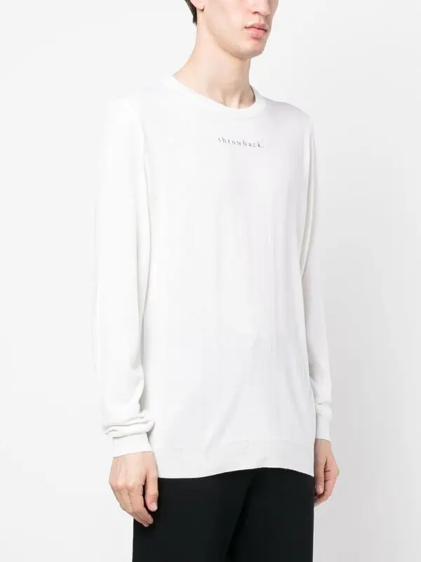 THROWBACK. Graphic-print Merino-blend Jumper