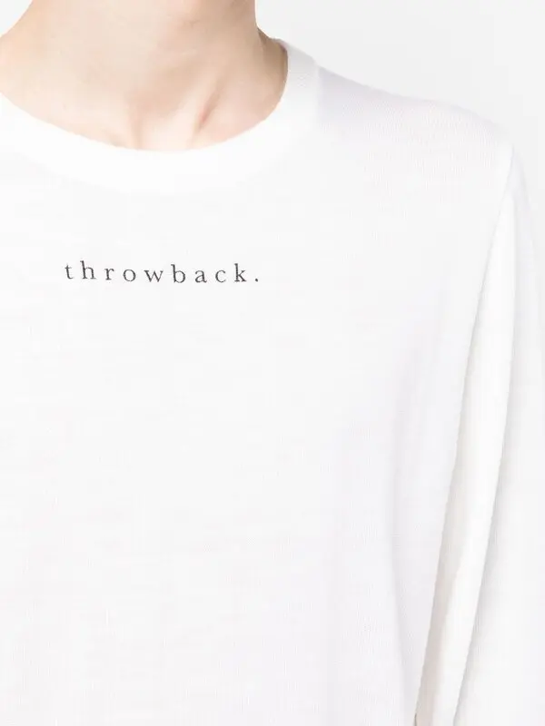 THROWBACK. Graphic-print Merino-blend Jumper