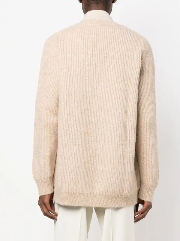 MAISON MARGIELA V-neck Alpaca-blend Cardigan - Neutrals
