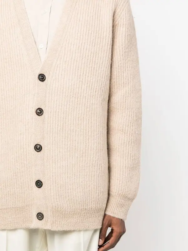MAISON MARGIELA V-neck Alpaca-blend Cardigan - Neutrals