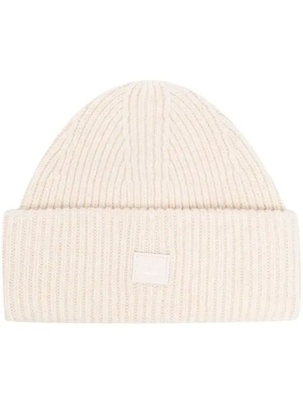 Acne Studios Logo Beanie - Neutrals