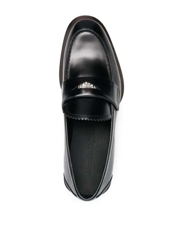 Alexander McQueen Coin-embellished Penny Loafers