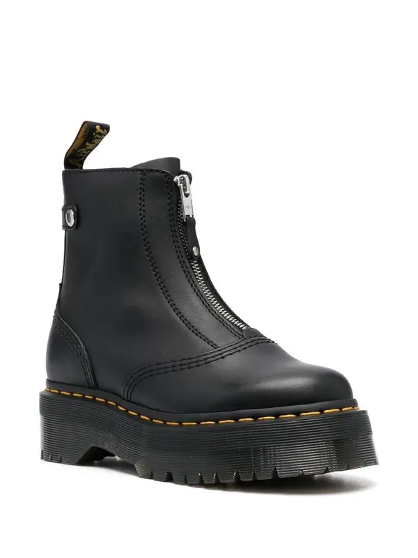 Dr. Martens Jetta Zip-up Platform Boots - Black