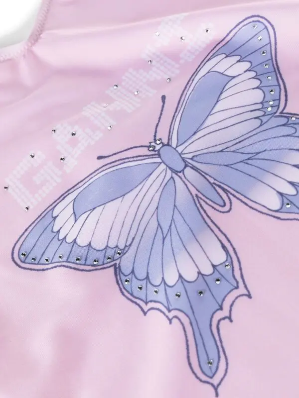 GANNI Butterfly Logo-print Swimsuit