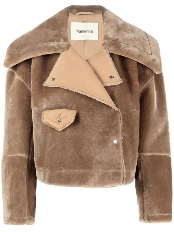 Nanushka Faux-fur Biker Jacket