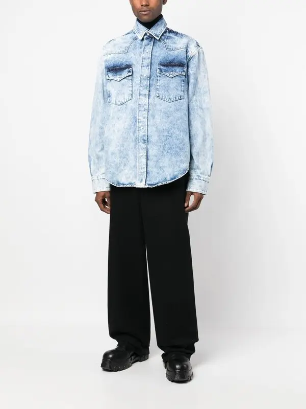 VTMNTS Acid-wash Denim Shirt