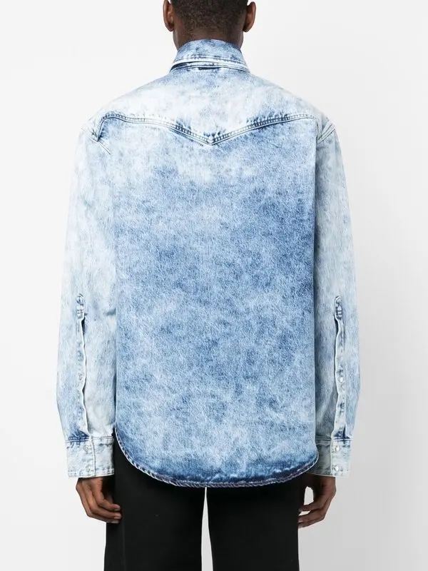 VTMNTS Acid-wash Denim Shirt