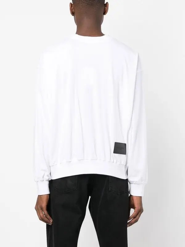 We11Done Logo Print Cotton Sweatshirt