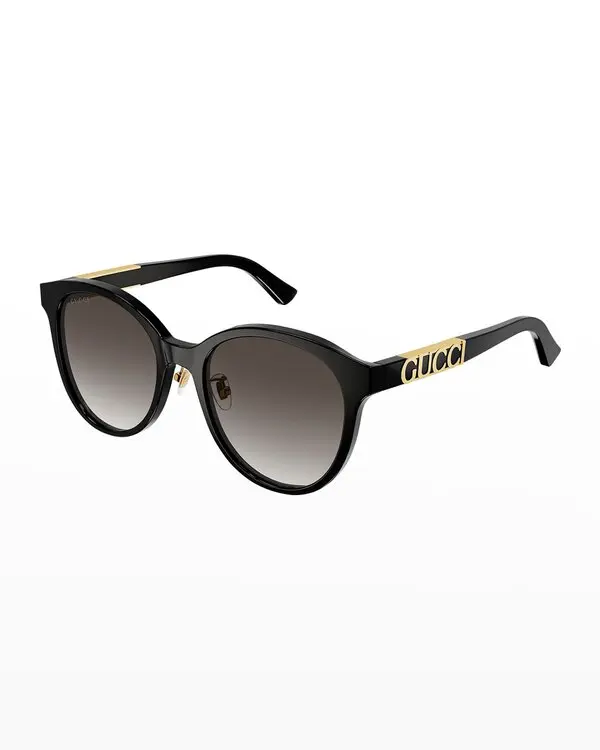 Gucci Round Frame Sunglasses - Black