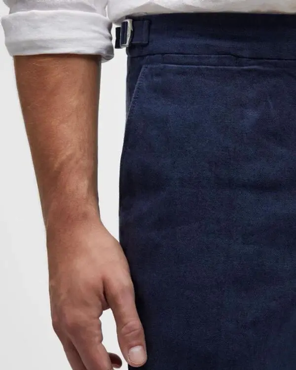 Orlebar Brown Griffon Linen Trousers - Navy