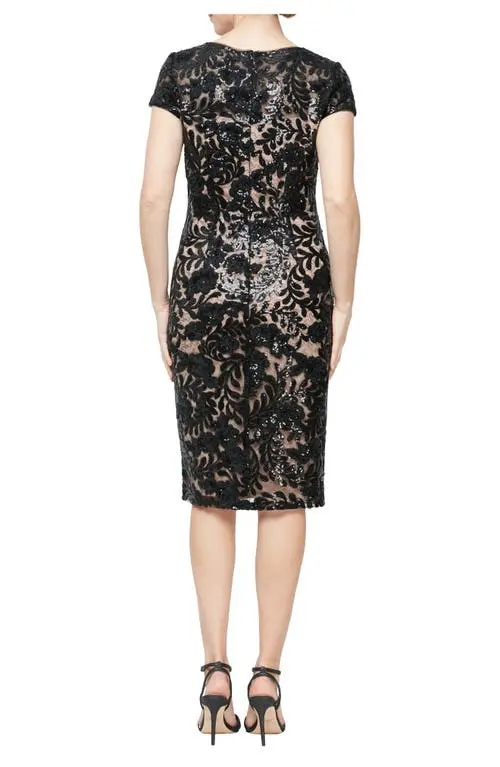 Alex Evenings Beaded Sheath Dress