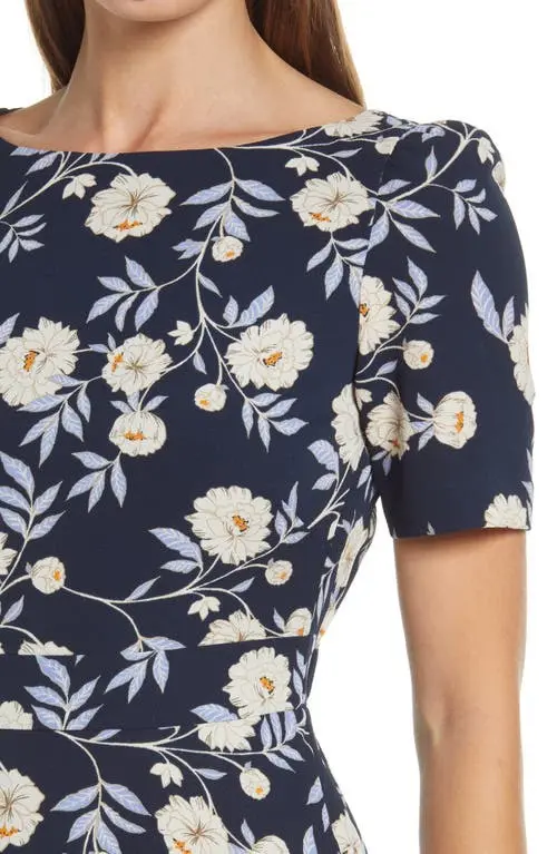HARPER ROSE Floral Puff Sleeve Fit & Flare Dress