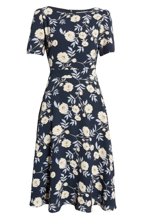 HARPER ROSE Floral Puff Sleeve Fit & Flare Dress