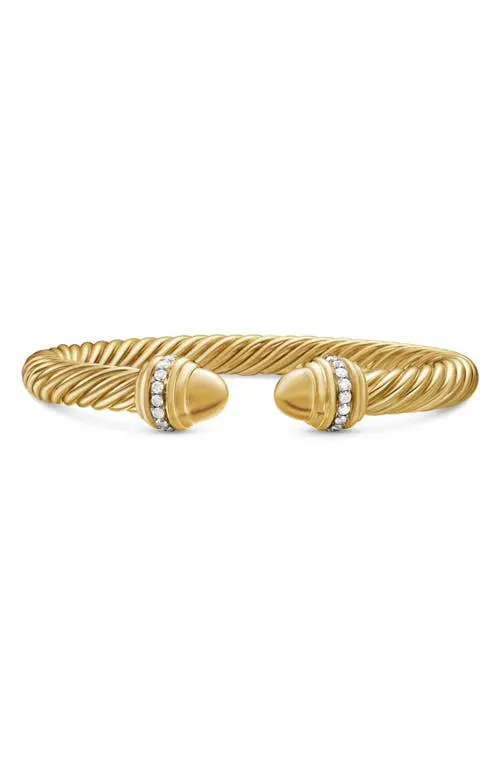 David Yurman Cablespira® Bracelet In 18k Yellow Gold With Diamonds - Yellow Gold/diamond