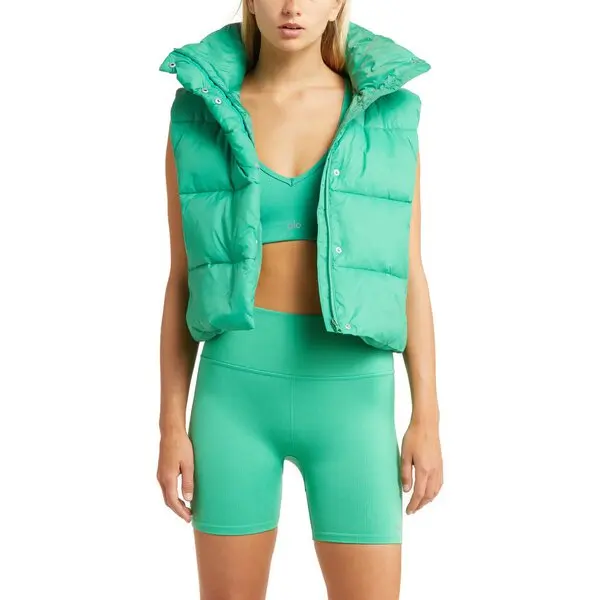 Alo Yoga Gold Rush Hooded Puffer Vest
