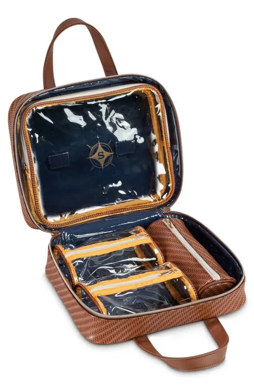 Stephanie Johnson Large Martha Makeup Case - Cognac
