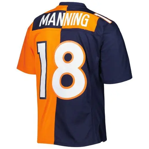 Mitchell & Ness Peyton Manning /orange Denver Broncos 2015 Split Legacy Replica Jersey