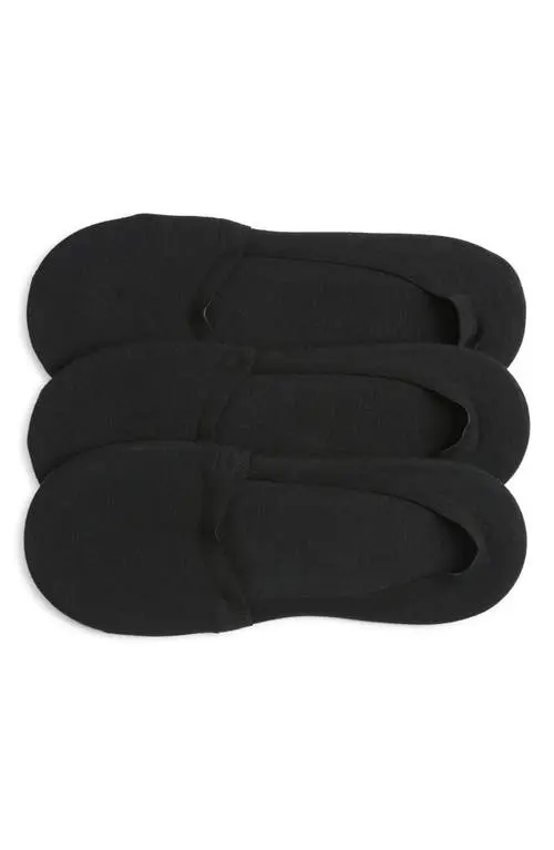 Nordstrom 3-pack No-show Socks - Black