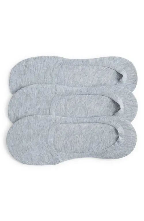 Nordstrom 3-pack No-show Socks - Grey Heather